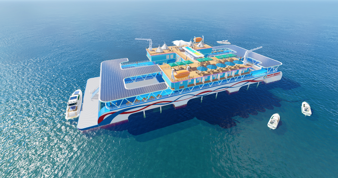 Deep sea semi submersible aquaculture tourism platform “Mintou Dongshan No.1” and “Mintou Xiuyu ...